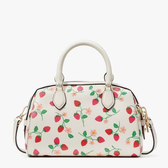 kate spade | Bags | Kate Spade Madison Strawberry Vine Printed Leather ...